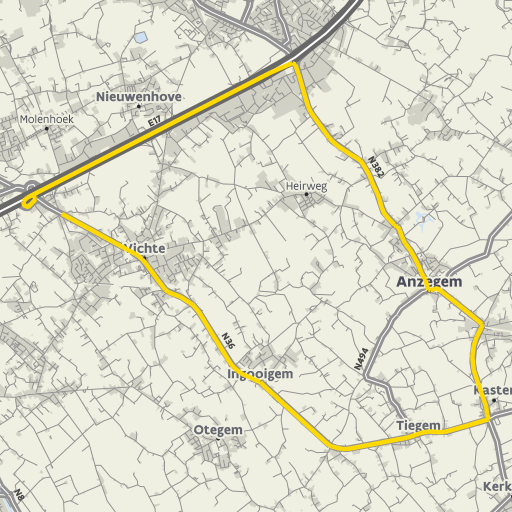 N36-Herinrichting kruispunt Belgiek-Deerlijk | Vlaams Verkeerscentrum