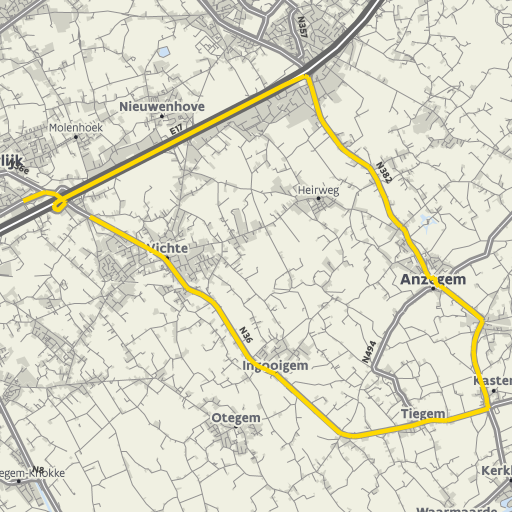 N36-Herinrichting kruispunt Belgiek-Deerlijk | Vlaams Verkeerscentrum