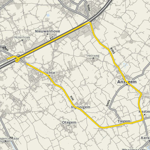 N36-Herinrichting kruispunt Belgiek-Deerlijk | Vlaams Verkeerscentrum